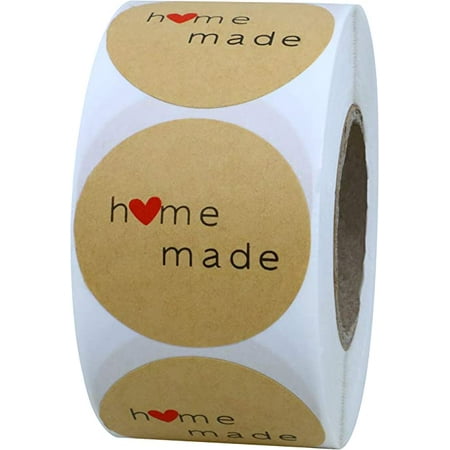 NETSENG Home Made Stickers Homemade Labels 1inch Total 500 Per Roll ...