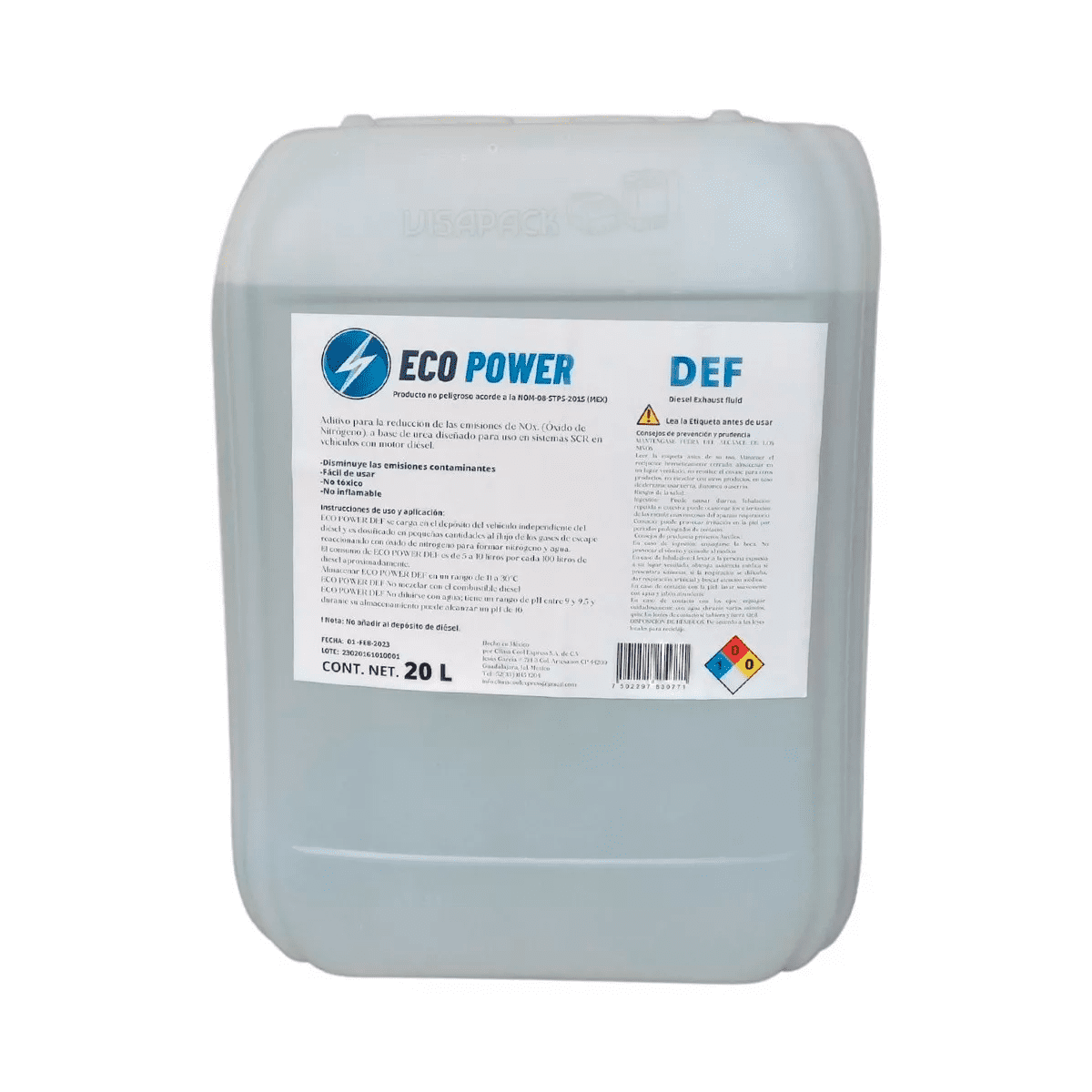 Urea DEF ECO POWER Grado Automotriz Garrafa De 20 Litros | Walmart en línea