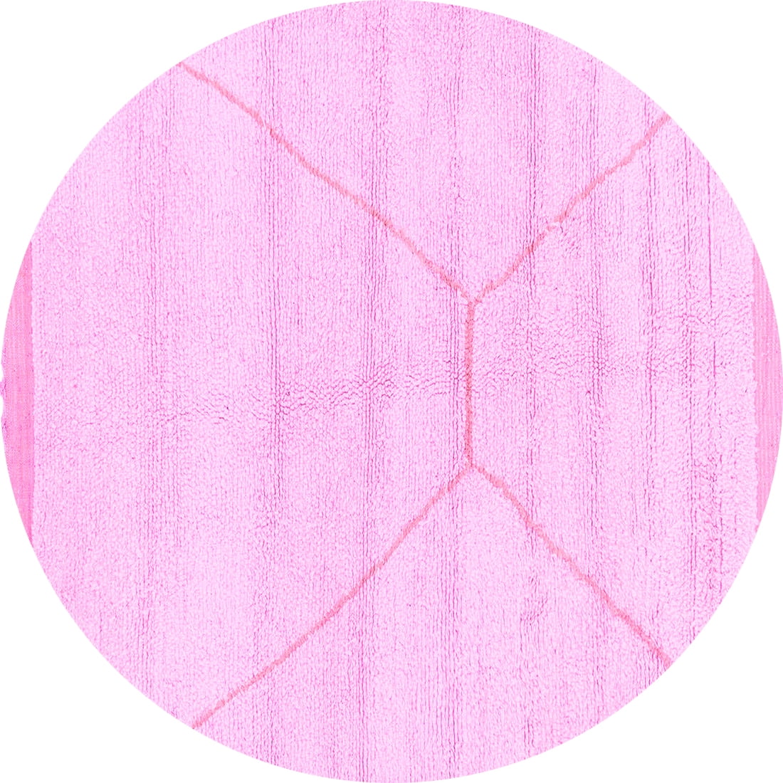 Ahgly Company Indoor Round Solid Pink Modern Area Rugs, 7' Round ...