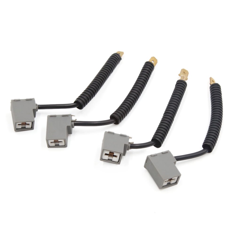 4pcs Ceramic H1 H3 Male Female Socket Car Headlight Wiring Harness ...