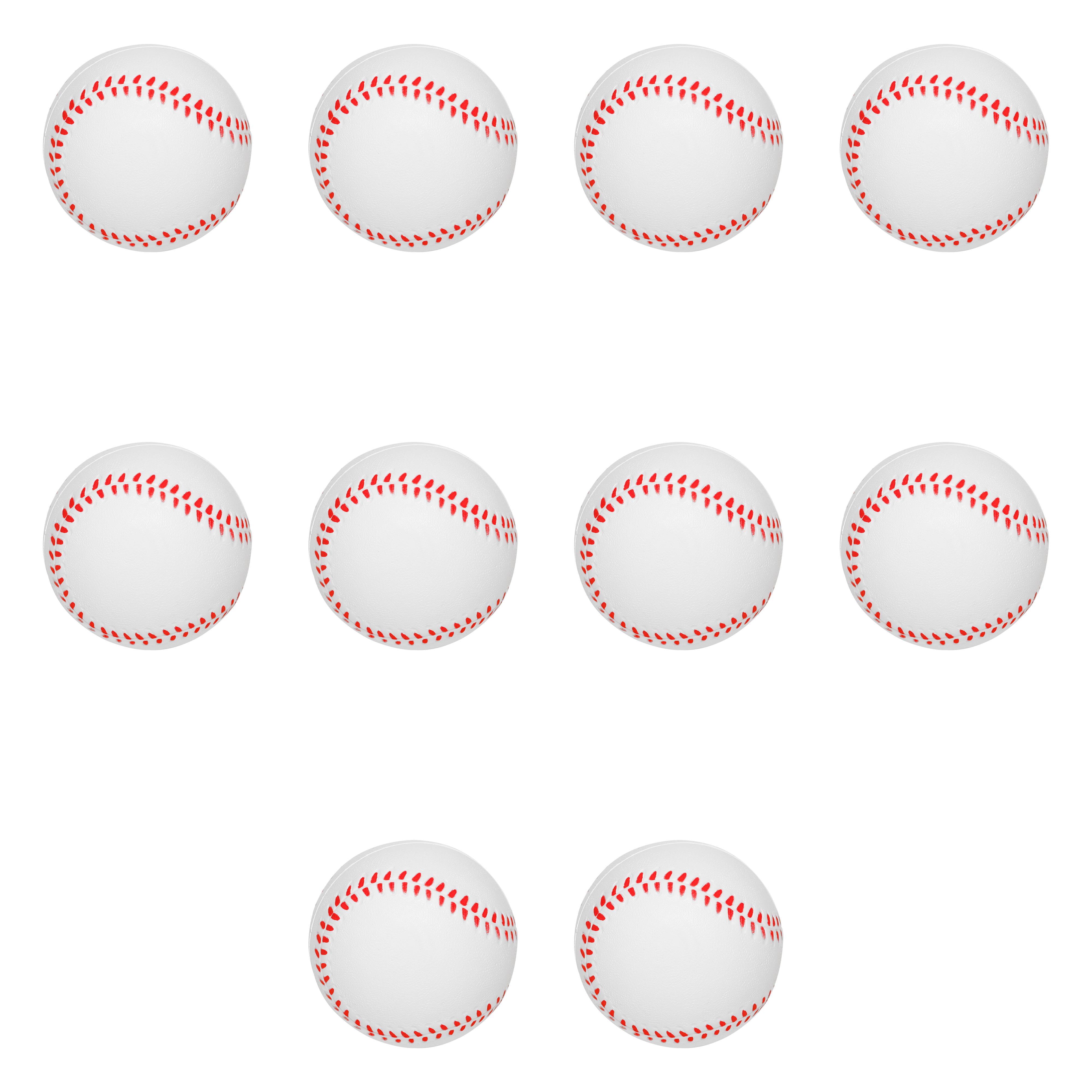 Baseball Stress Balls Set of 10, Bulk Pack - Anxiety Stress Relief ...