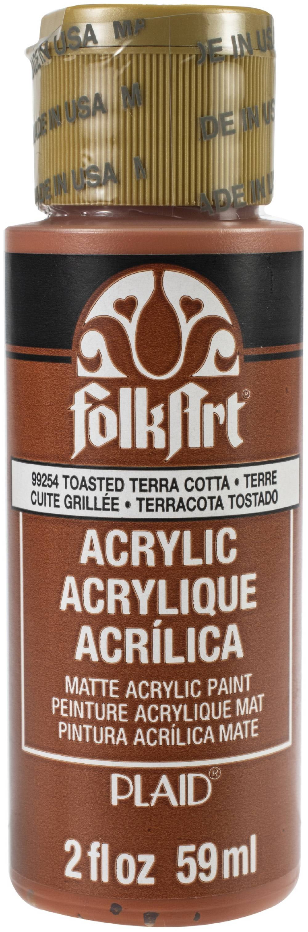 FolkArt Acrylic Paint 2oz-Toasted Terra Cotta - Walmart.com
