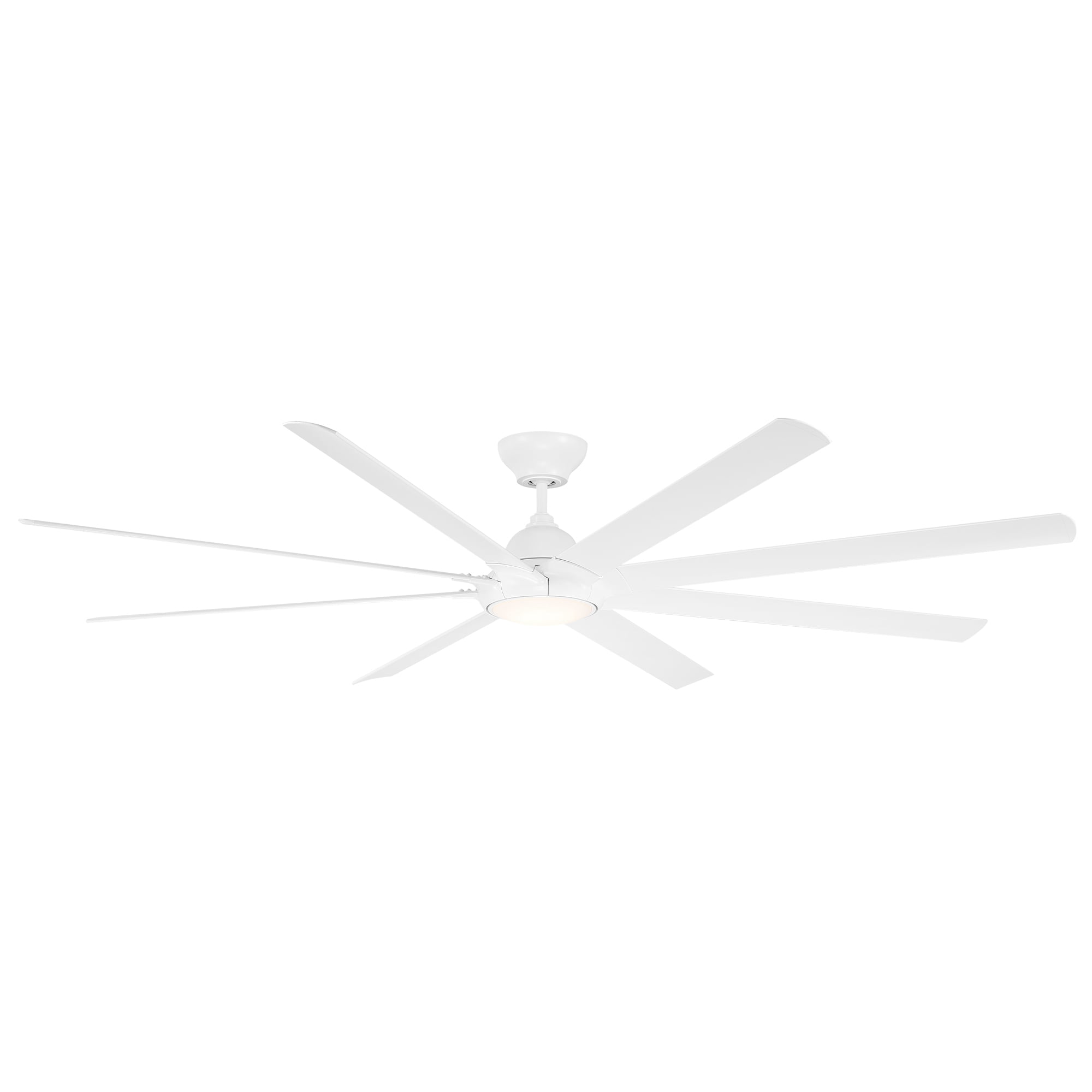 Hydra Indoor and Outdoor 8-Blade Smart Ceiling Fan 96in Matte White ...