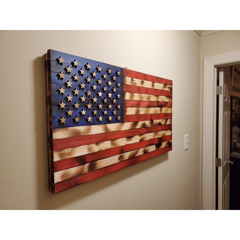 Rustic Vertical American Flag