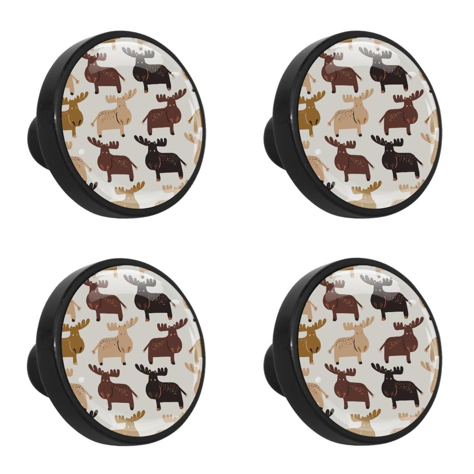 4 Pcs Elk Knobs for Kitchen Cabinet Cupboard Dresser Bookcase Drawer ...