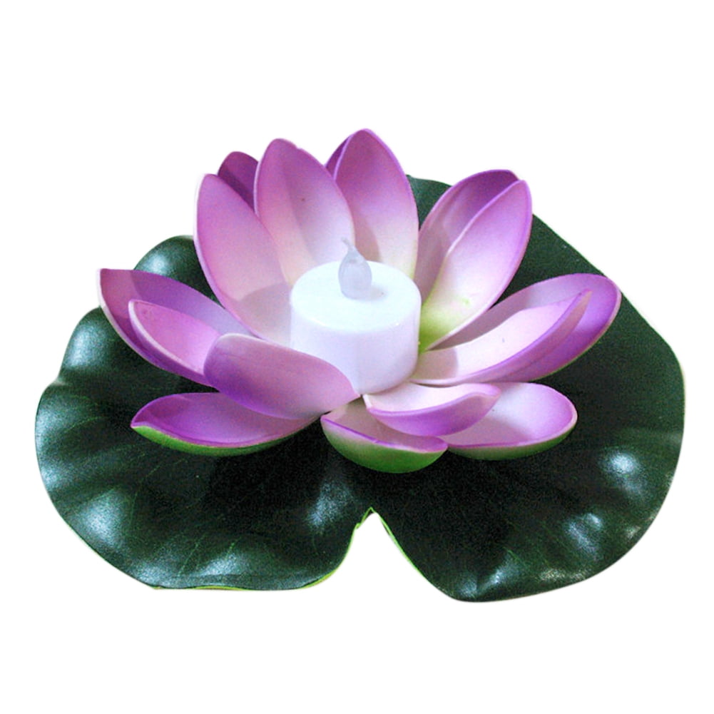 LED Waterproof Floating Lotus Light Battery Operated Color-Changing ...