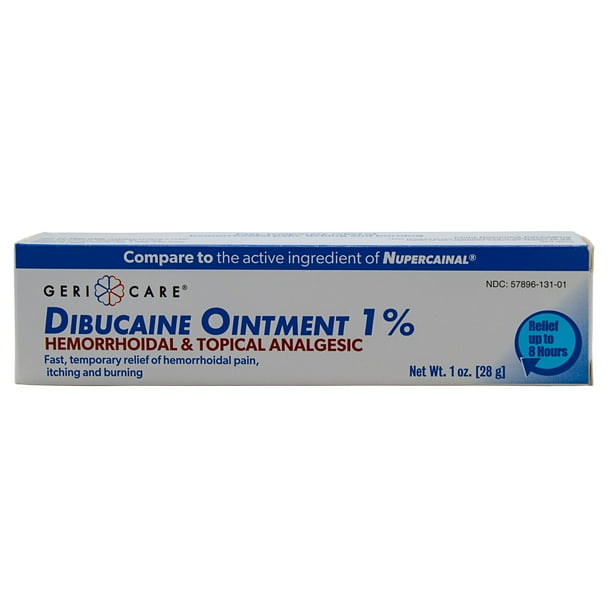 GeriCare Dibucaine Ointment 1% Hemorroidal & Topical Analgesic (1oz ...
