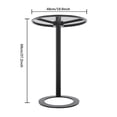 O-shaped Base Side Table for Small Spaces Modern Couch End Table 19" L ...