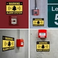 10Pcs Warning Alarm System Sign Sticker PVC Waterproof Intruder Alarm ...