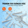 KFFKFF 20 Pack Invisible Cable Railing kit T316 Stainless Steel 1/8 ...