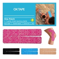 OK TAPE Precut Y-Shape Kinesiology Tape for Shoulder, Knee, Back, 10 ...