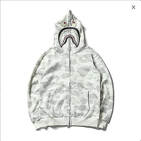 Japanese Shark Head 3d Digital Print Couples Casual Sports Zipper ...