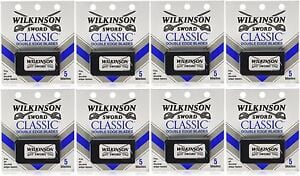 Wilkinson Sword CLASSIC Double Edge Razor Blades (8 packs of 5 = 40 ...