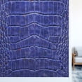 Blue Faux Leather Printed Window Privacy Film Rainbow Static Cling ...