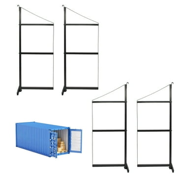 4 Pack of 3 Tier Shipping Container Shelving Bracket with 18"(D) x 60 ...