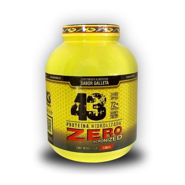 43 Supplements Proteína Zero Whey Hidrolizada 2.4 Kg 75 Servicios 43 ...