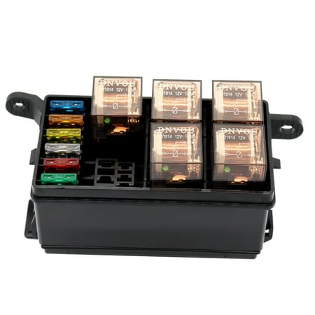Dalazy 6 Way Fuse Box Block Fuse Blade Type Holder 4 Pin 12V 40A Relay ...