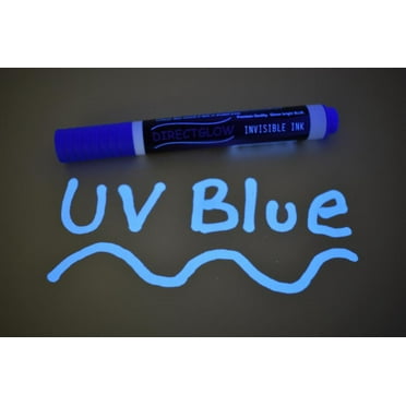 DirectGlow Set of 3 Invisible UV Blacklight Ink Marker Blue Red Yellow ...