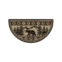 Mayberry Rug Cozy Cabin Birch Bear Washable Accent Rug Brown 30" x 46 ...