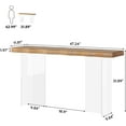 Finmind Console Table with Acrylic Legs, 47 Inch Narrow Sofa Tables ...