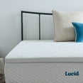 Lucid Lavender and Gel Covered Memory Foam Mattress Topper, 2 inch ...