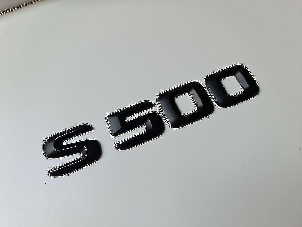 S500 Matte Black Letter Number Rear Boot Badge Emblem S Class Mercedes ...