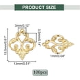 100Pcs Filigree Flower Charms Filigree Wrap Charm Pendant Connectors ...