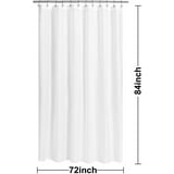 N&Y HOME Luxury White Polyester Shower Liner, 84" x 72" Machine ...