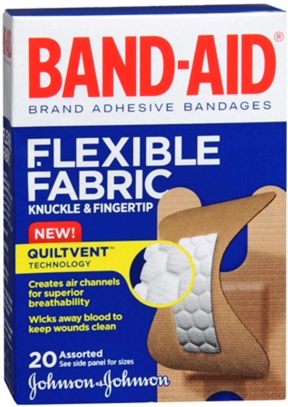Band-Aid Brand Flexible Fabric Adhesive Bandages, Finger and Knuckle ...