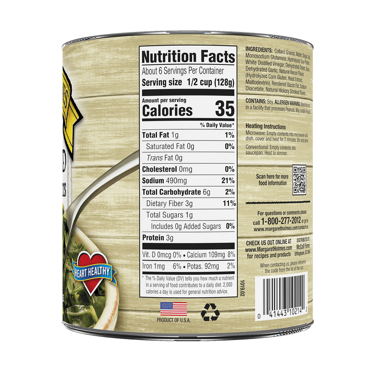 Canned Collard Greens Nutrition Facts - Home Alqu