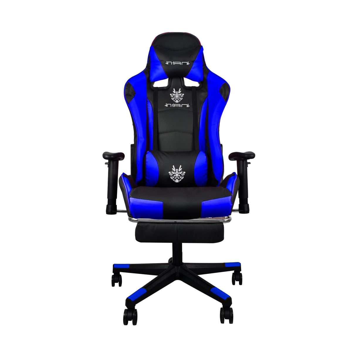 Silla Gamer Reclinable Ergonomica Ajustable Con Reposa Pies Azul Pc ...