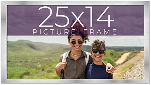 25X14 Frame Silver Real Wood Picture Frame Width 0.75 Inches | Interior ...