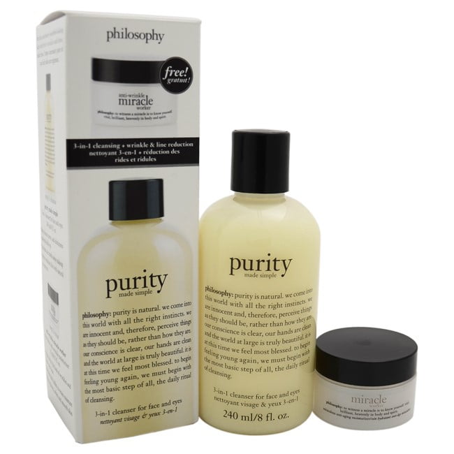 Philosophy Purity + Anti-Wrinkle Miracle Worker Duo Gift Set for Women ...