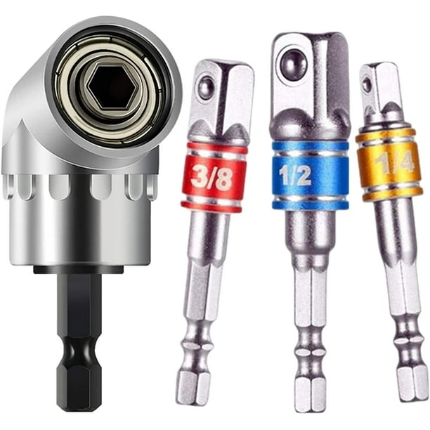 3Pcs 1/4" 3/8" 1/2"Hex Socket Adapter Drill Bits Set,Impact Grade ...