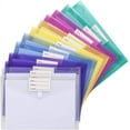 24 Pack Plastic Envelopes Poly Envelopes, Clear Document Folders A4 ...