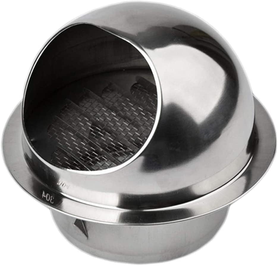 Stainless Steel Thick Round Air Vents Round Type Bull Nosed External ...