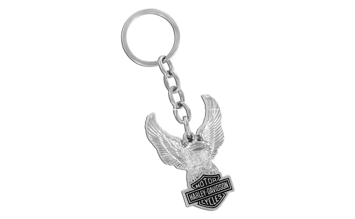 Harley-Davidson Eagle Atop Black Bar & Shield Logo Keychain - Walmart.com