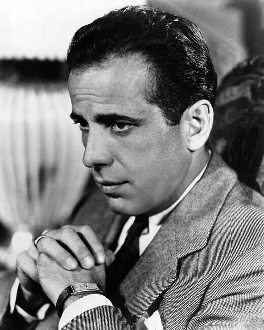 Humphrey Bogart looks dapper in suit and tie portrait in profile 8x10 ...