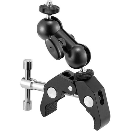 Ballhead Arm Super Clamp Mount Multi-Function Double Ball Adapter ...