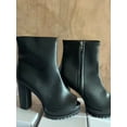 ROASO Women's Open Toe Booties Pitch-black - Walmart.com