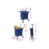 Versacart Transit Compact Foldable Shopping/Utility Cart, Signature ...