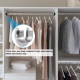 Uxcell 1.26"Dia Closet Rod Bracket,U Shape 304 Stainless Steel Closet ...