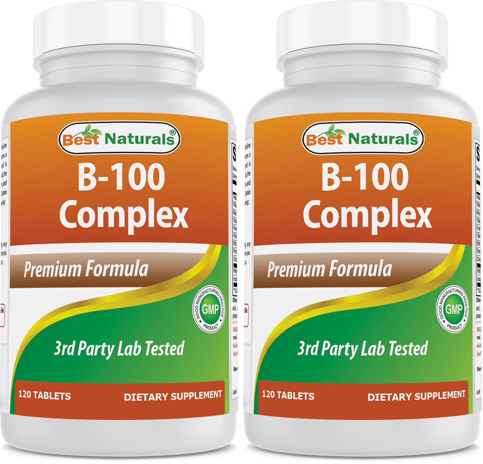 Best Naturals B-100 Complex Tablets, 2 Pack, 120 Count, Time Released ...