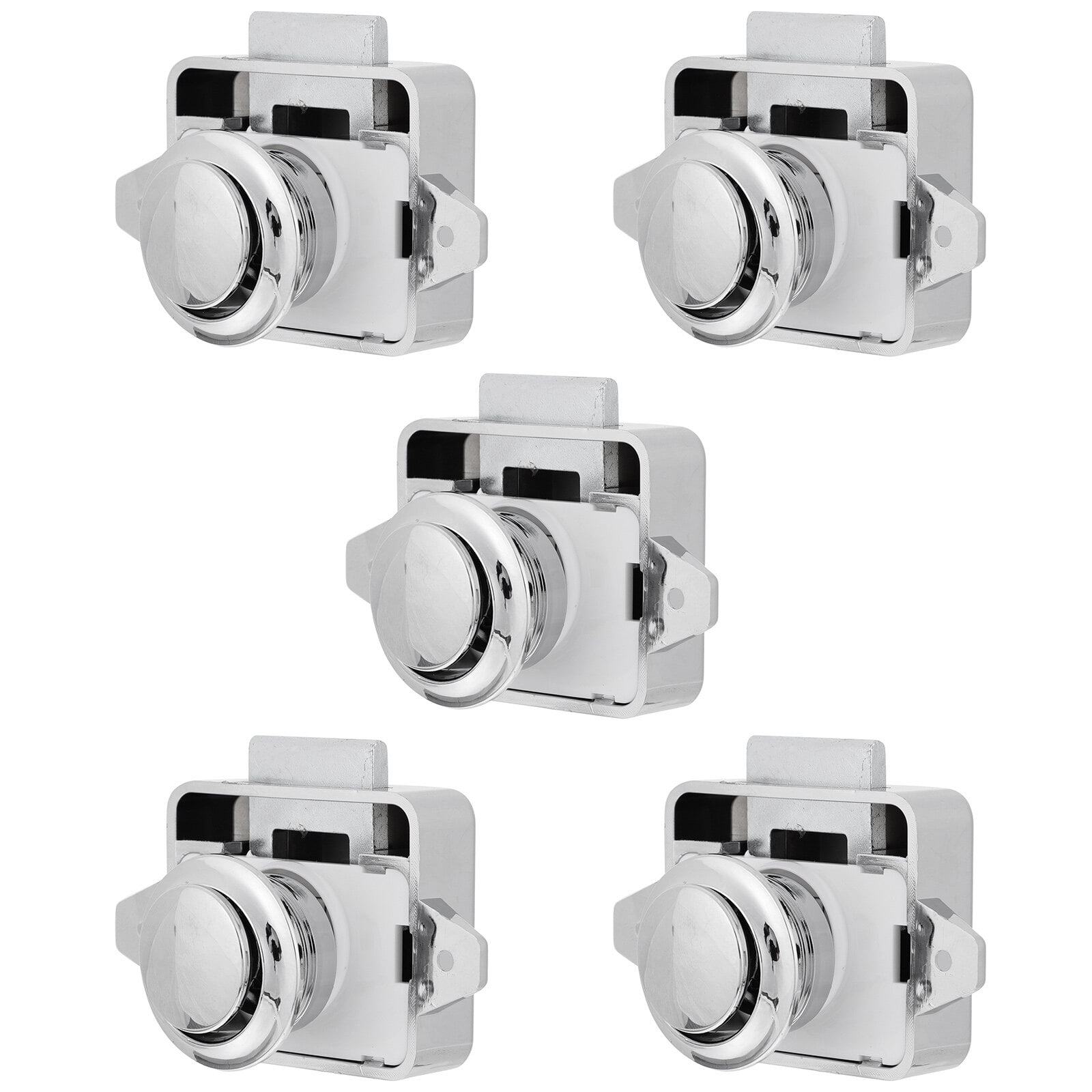 5pcs Push Button Latches Cabinet Door Catch Lock for Caravan Motorhome ...