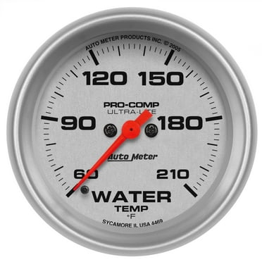 Autometer 5469 Pro-Comp Gauge, Low Water Temperature Gauge, 2-5/8", 60 ...