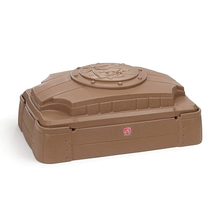 Step2 Play and Store Outdoor Backyard Sandbox for Kids w/ Cover, Beige ...