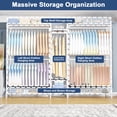 White E12 Max Metal Clothing Closet Storage System Freestanding Garment ...