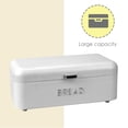 Home Basics Bread Box For Kitchen Countertop, Metal, (White), Vented ...