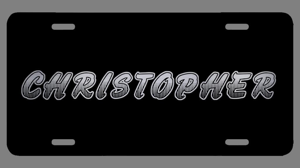 Christopher Name Etched Style License Plate Tag Vanity Novelty Metal ...