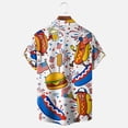 America 250 Shirt Mens Short Sleeve Button Down Flag Print Shirt ...